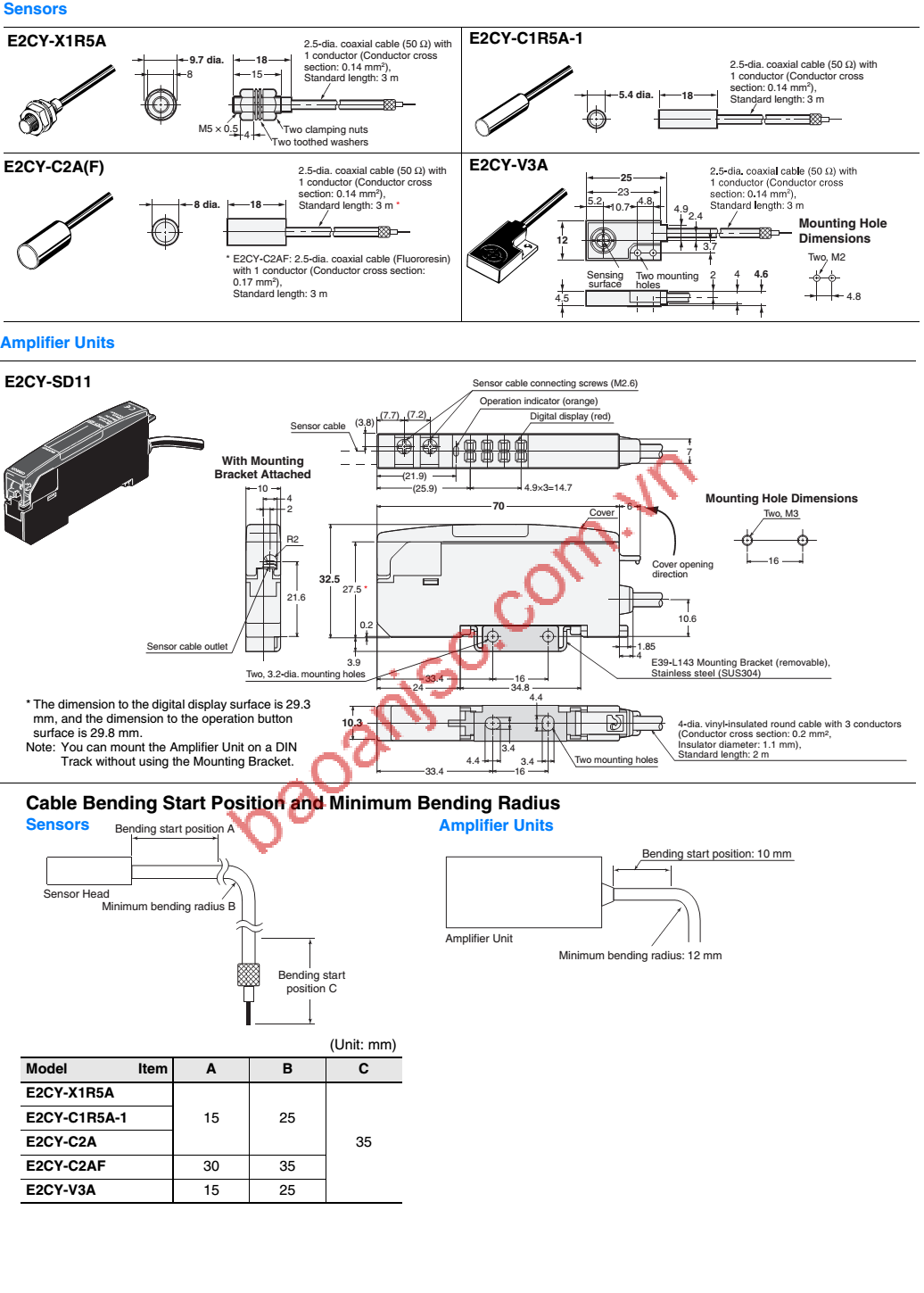 - Cảm biến tiệm cận Omron E2CY series/Cảm biến từ Omron E2CY series - baoanjsc.com.vn